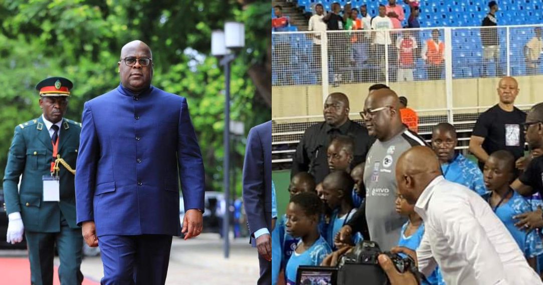 RDC : Le président Félix Tshisekedi en mode gardien de but lors d'un ...